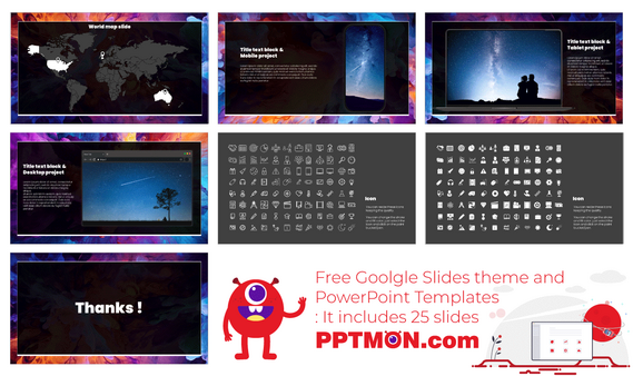 Colorful Ink Splash Google Slides Theme PowerPoint Template