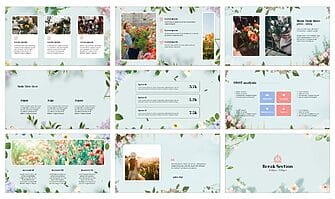 Blooming Flower Design Free Google Slides PowerPoint Templates