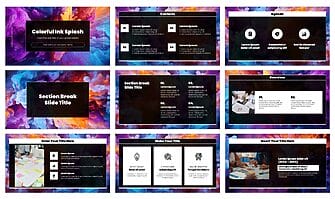 Colorful Ink Splash Google Slides Theme PowerPoint Template