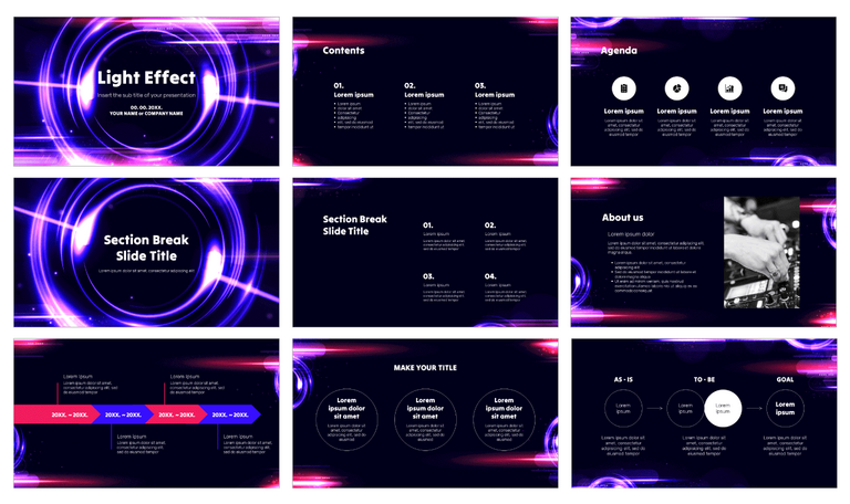 Light Effect Presentation Templates - Google Slides & PowerPoint