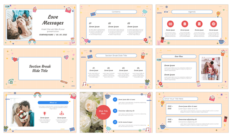 Love Messages Free Google Slides Themes PowerPoint Templates
