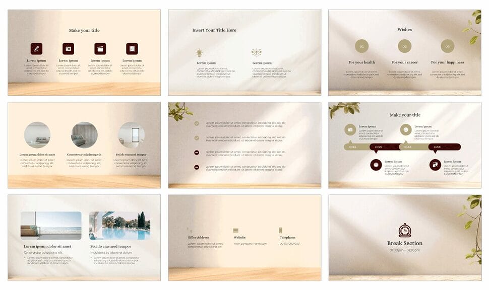Minimal Natural Wood Google Slides Theme PowerPoint Template