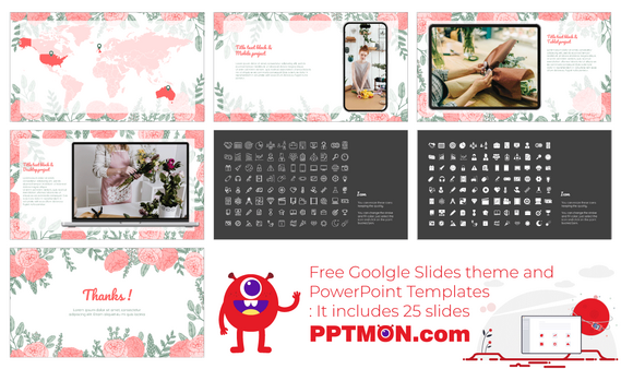 Spring Flower Background Google Slides PowerPoint Templates