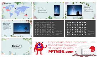 Blooming Flower Design Free Google Slides PowerPoint Templates