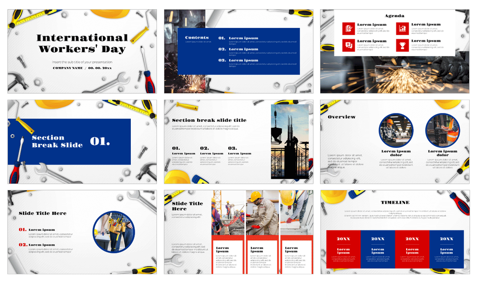 International Workers' Day Google Slides PowerPoint Templates