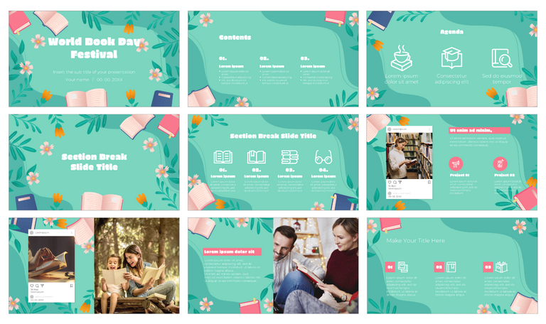 World Book Day Festival Free Google Slides PowerPoint Templates