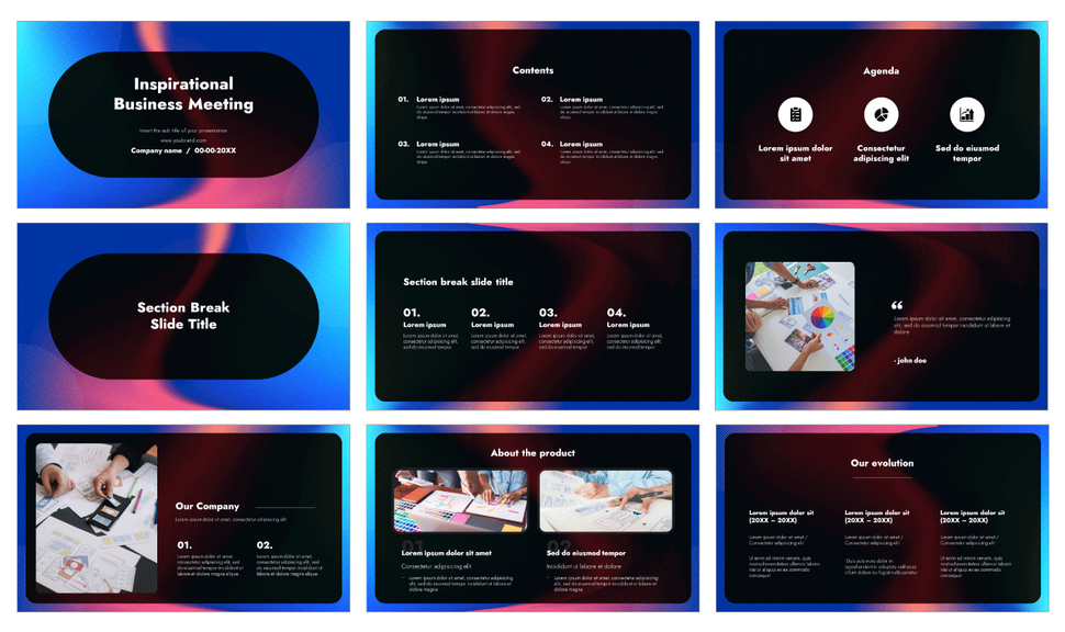 Inspirational Business Meeting Google Slides PowerPoint Template