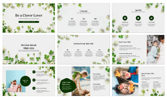 Be a Clover Lover Free Google Slides Theme PowerPoint Template