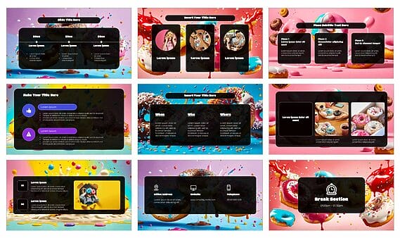 Delicious Donut Recipe Google Slides Theme PowerPoint Template