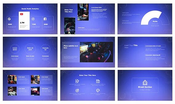 Game Streaming Free Google Slides Theme PowerPoint Template