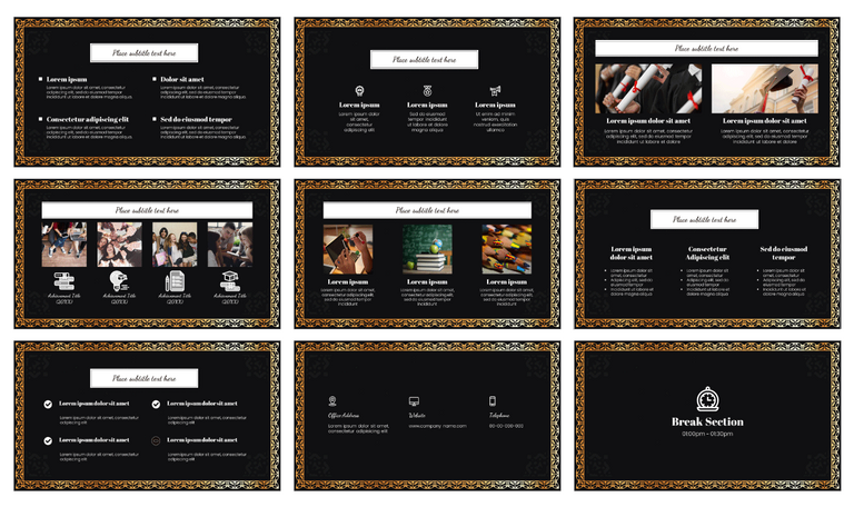 Elegant Graduation Invitation Google Slides PowerPoint Templates