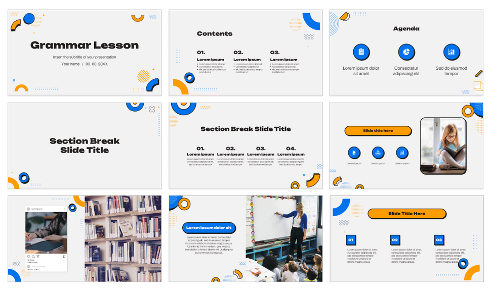 Grammar Lesson Free Google Slides Theme PowerPoint Template