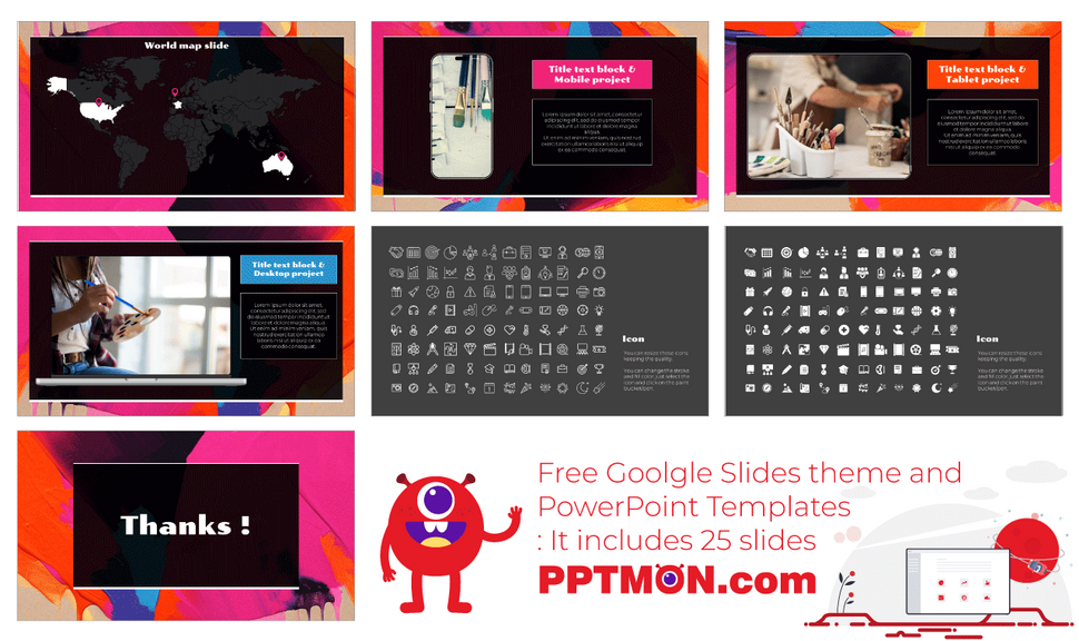 Modern Art Painting Google Slides Themes PowerPoint Templates