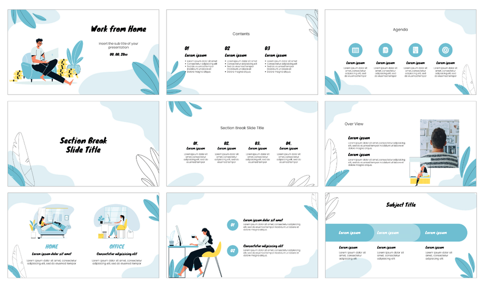 Work from Home Free Google Slides Theme PowerPoint Template