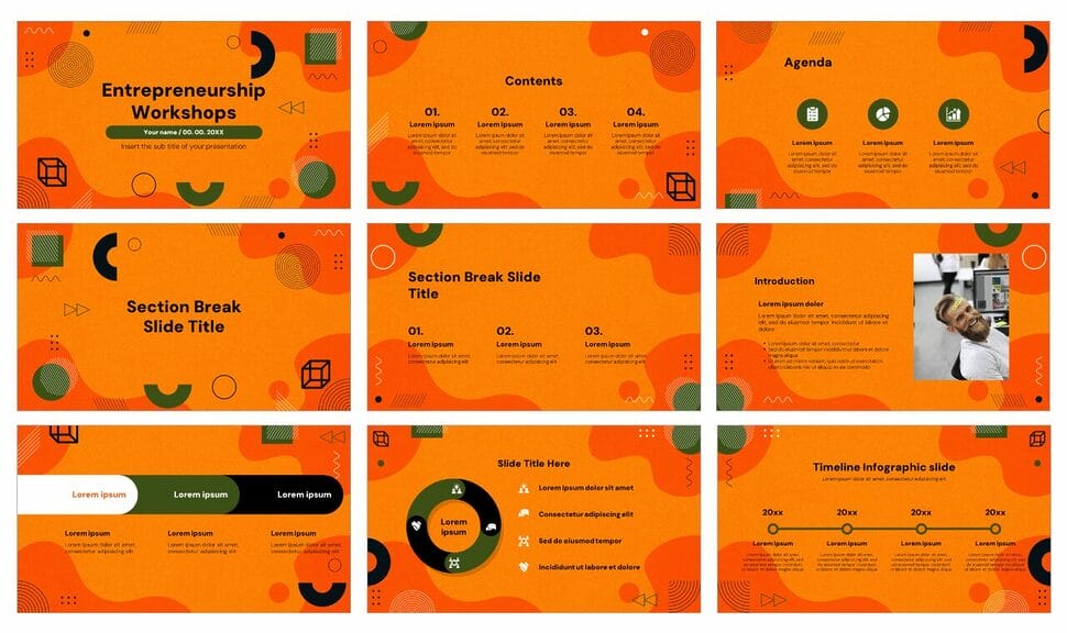 Entrepreneurship Workshops Google Slides PowerPoint Templates