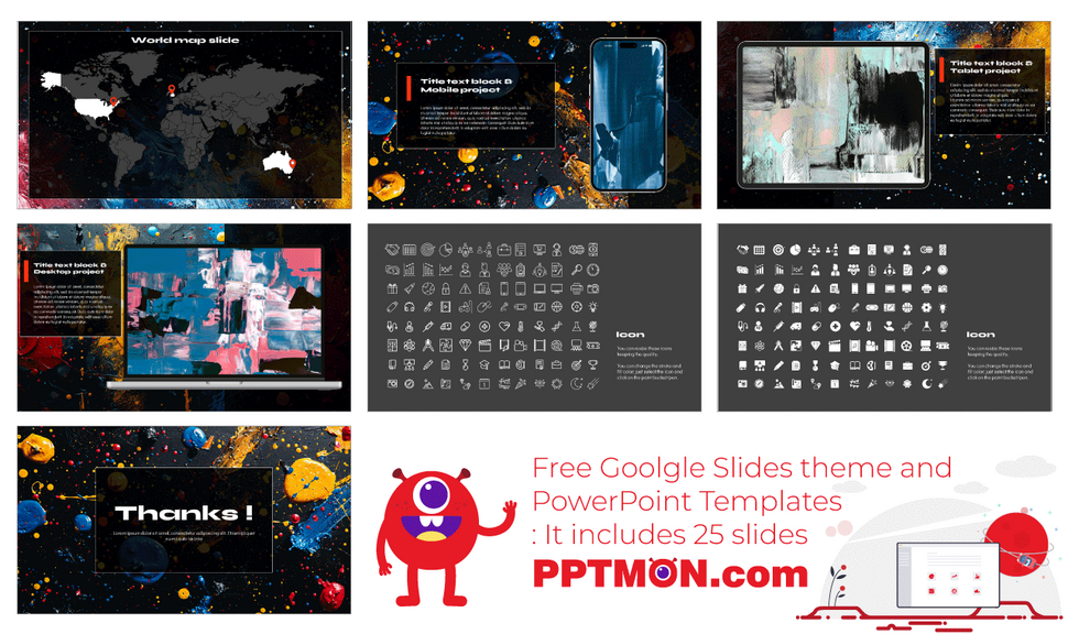 Art Class School Subject Free Google Slides PowerPoint Template