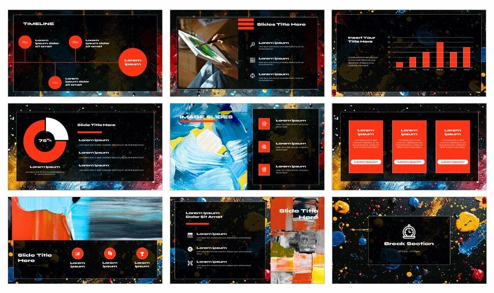 Art Class School Subject Free Google Slides PowerPoint Template