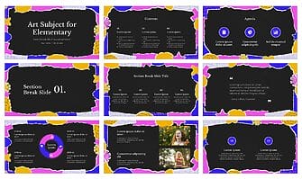 Art Subject for Elementary Google Slides PowerPoint Templates