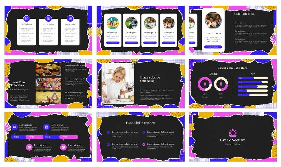 Art Subject for Elementary Google Slides PowerPoint Templates