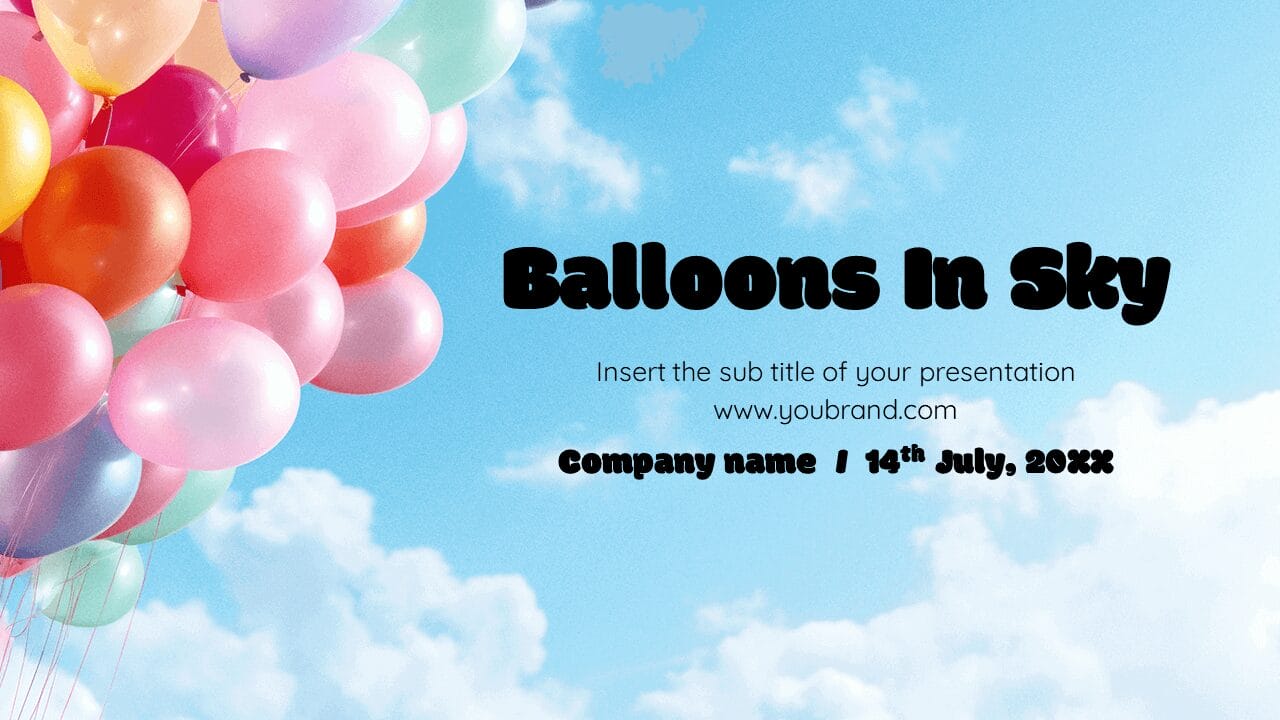 Balloons In Sky Free Google Slides Themes PowerPoint Templates