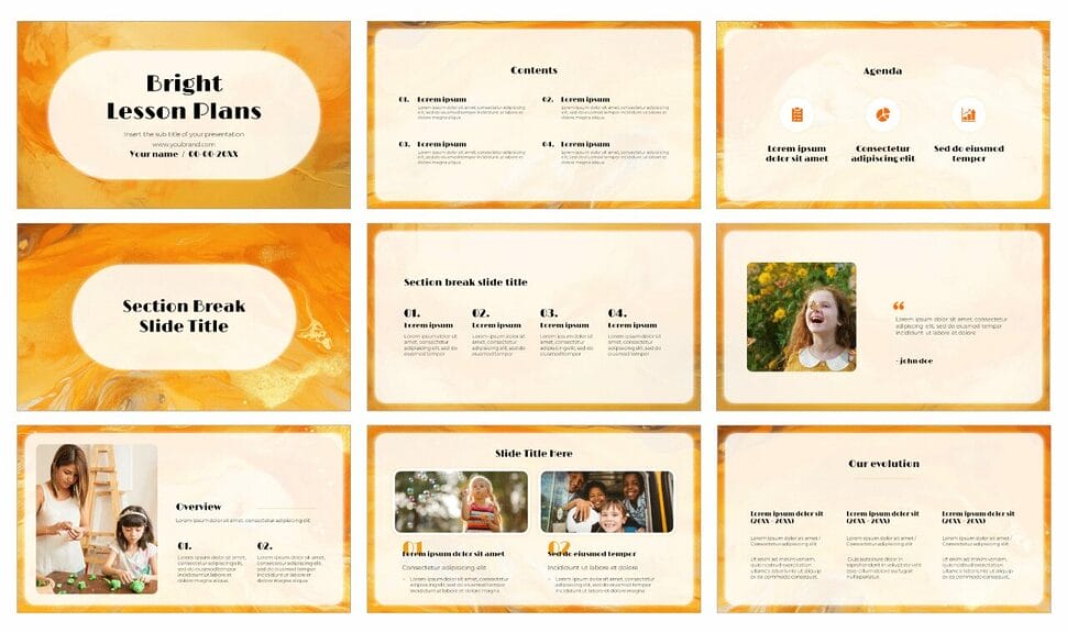 Bright Lesson Plans Google Slides Themes PowerPoint Templates
