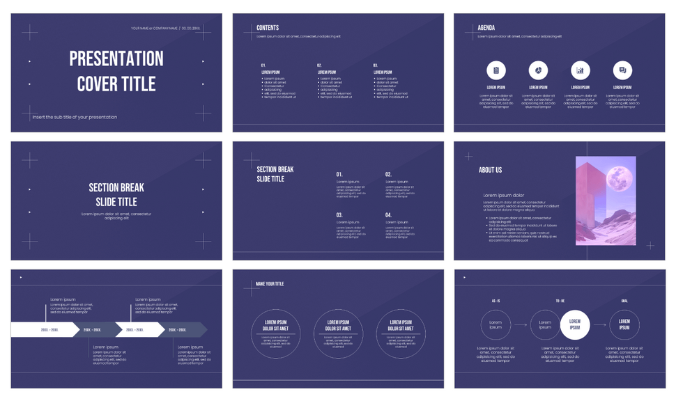 Future Dusk Newsletter Free Google Slides PowerPoint Templates