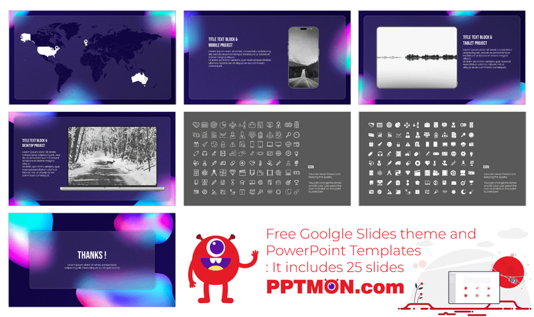 Glassmorphism Design CV Google Slides PowerPoint Templates