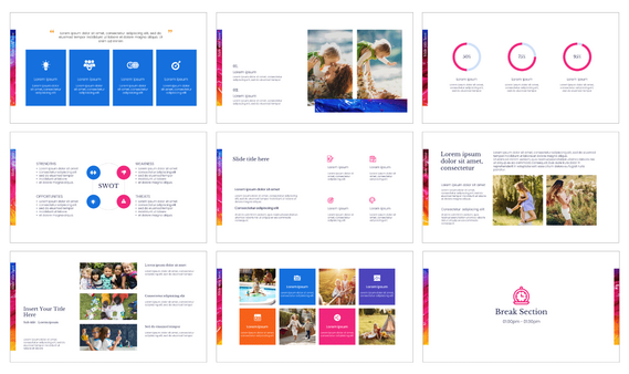 Colorful Paint Splashes Google Slides Theme PowerPoint Template