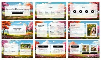 Cartoon Card for Spring Season Google Slides PPT Templates