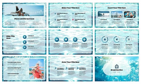 Summer Water Surface Google Slides Theme PowerPoint Template