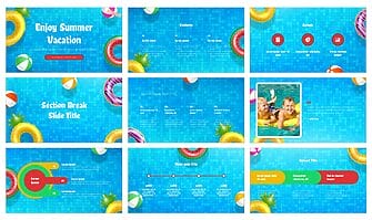 Enjoy Summer Vacation Free Google Slides PowerPoint Templates
