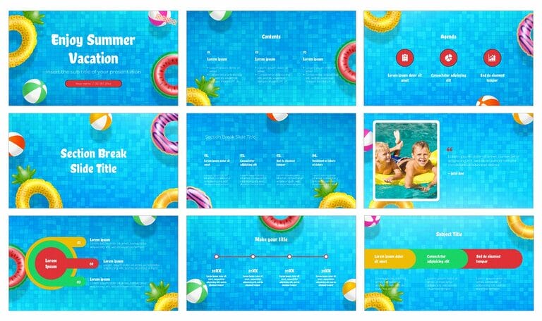 Enjoy Summer Vacation Free Google Slides PowerPoint Templates
