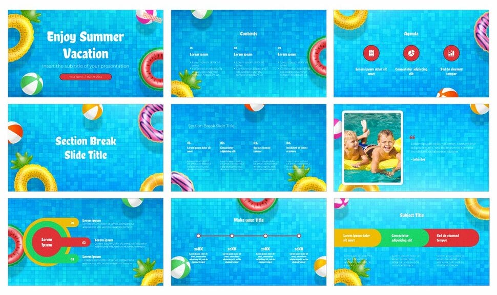 Enjoy Summer Vacation Free Google Slides PowerPoint Templates