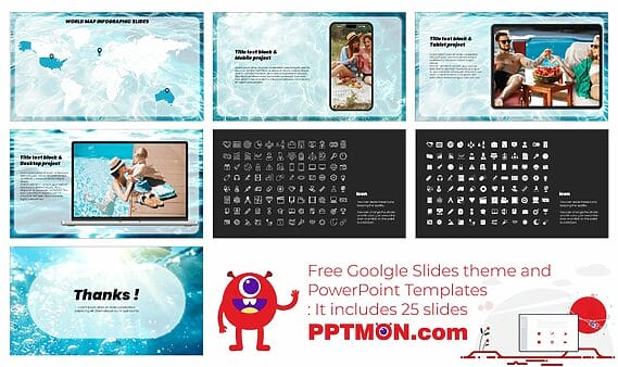 Summer Water Surface Google Slides Theme PowerPoint Template
