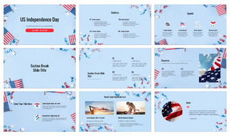 US Independence Day Google Slides Theme PowerPoint Template