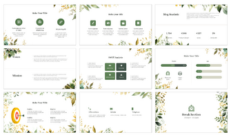 Watercolor Nature Newsletter Google Slides PowerPoint Templates