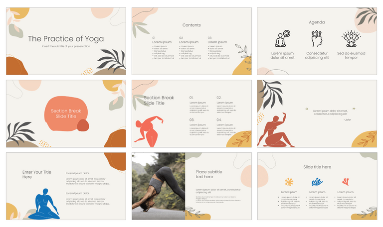 The Practice of Yoga Google Slides Themes PowerPoint Templates