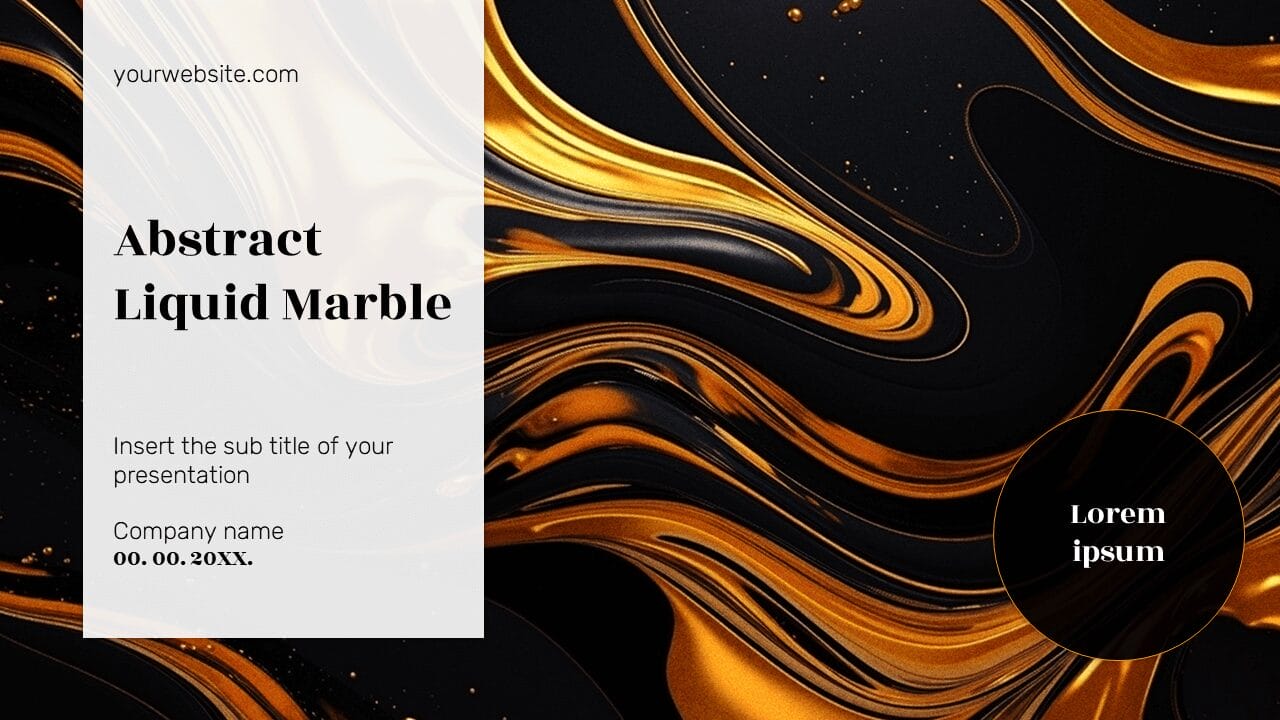 Abstract Liquid Marble Free Google Slides PowerPoint Templates