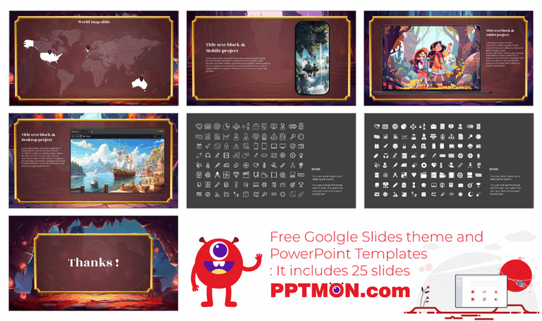 Adventure Game Google Slides Themes PowerPoint Templates