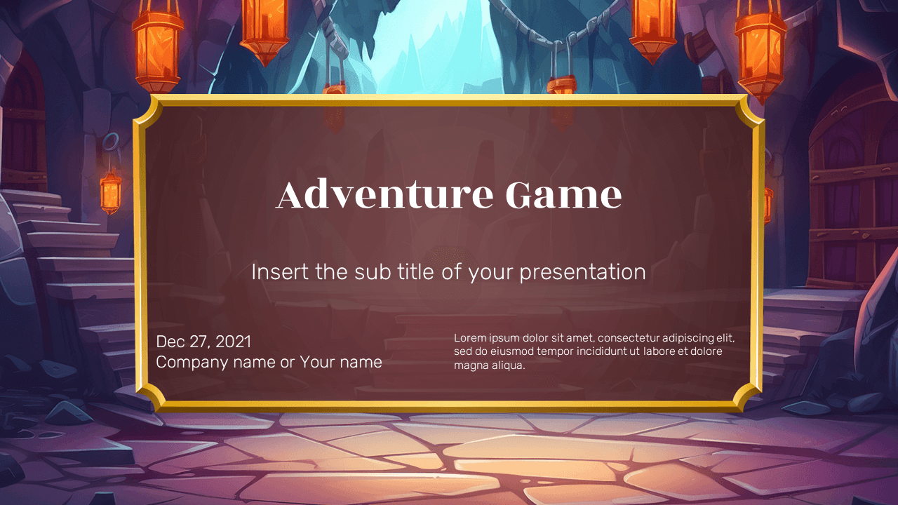 Adventure Game Google Slides Themes PowerPoint Templates