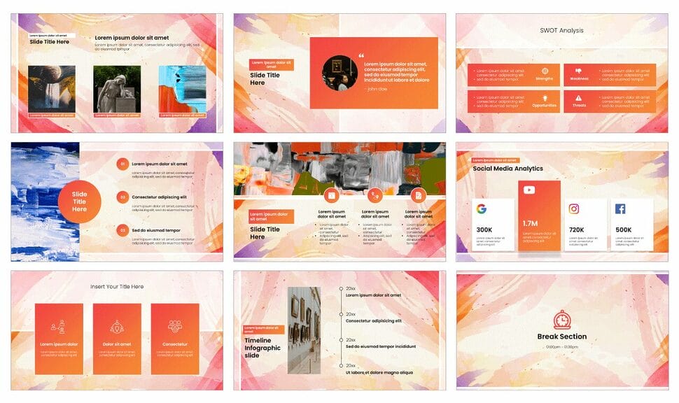 High School Art Class Presentation Templates -Google Slides&PPT