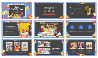 Cute Birthday Card Presentation Templates -Google Slides & PPT