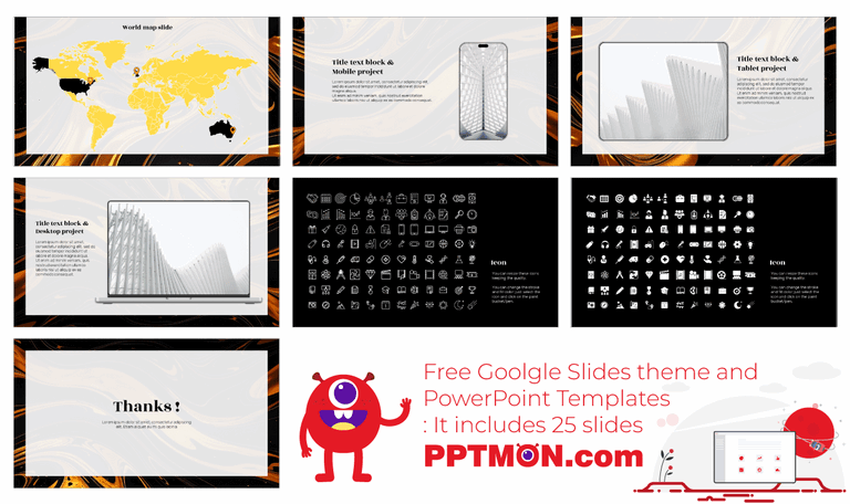 Abstract Liquid Marble Free Google Slides PowerPoint Templates