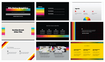 80s Retro Graphics Presentation Templates - Google Slides & PPT