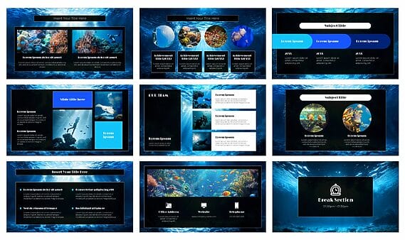 Underwater Sea World Google Slides Theme PowerPoint Template