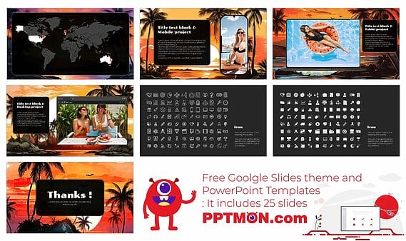 Tropical Sunset Free Google Slides Themes PowerPoint Templates