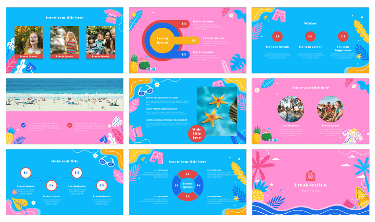 Summer Time Free Presentation Template - Google Slides & PPT
