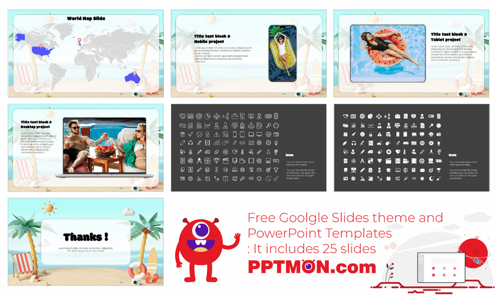 Summer Break Free Presentation Templates -Google Slides & PPT