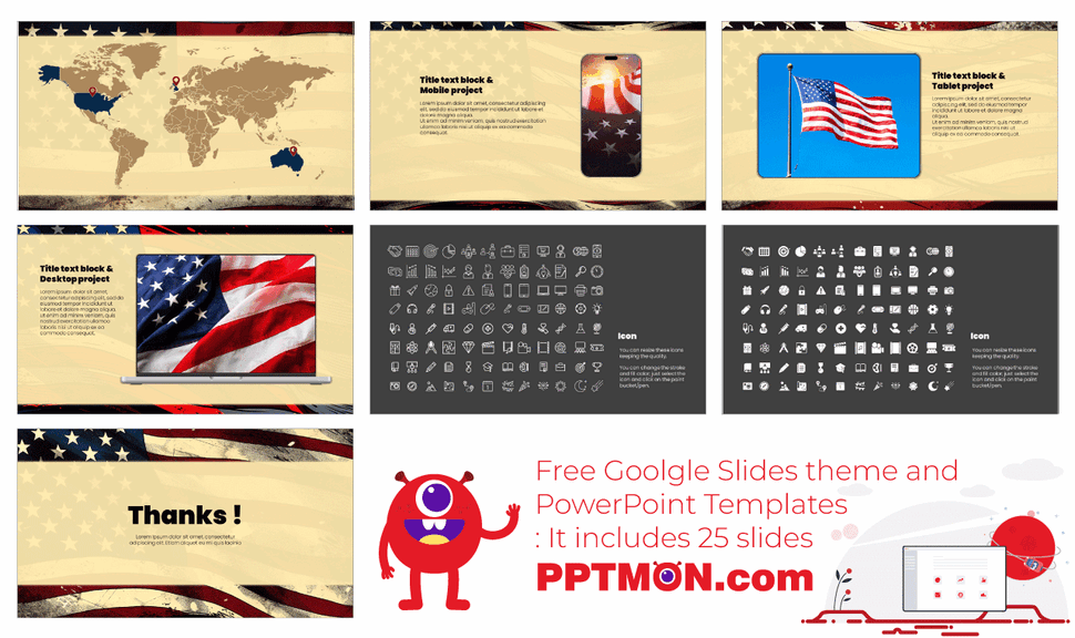 US History Class Presentation Templates - Google Slides and PPT