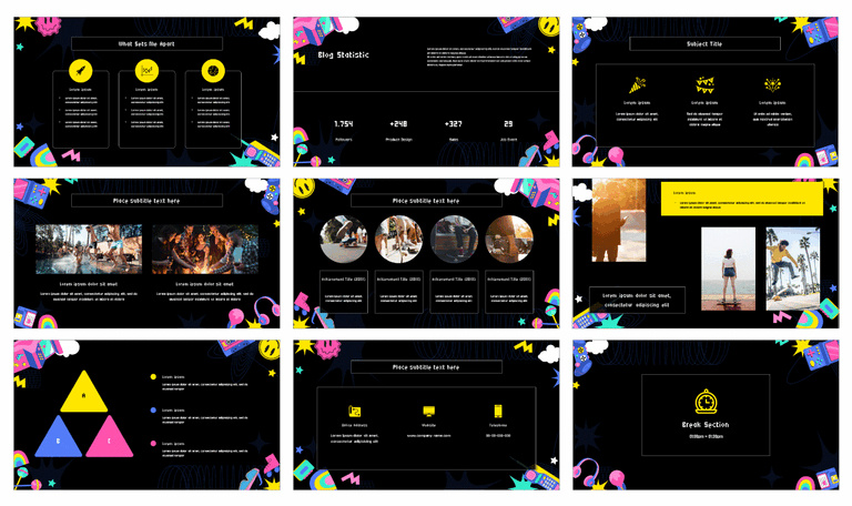90s Retro Party Free Google Slides Themes PowerPoint templates
